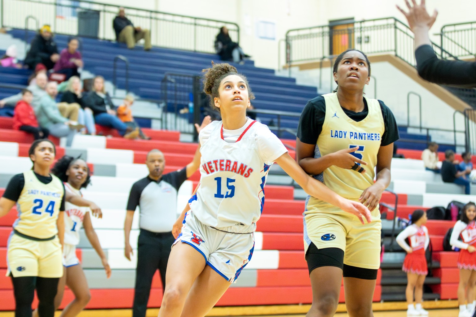 Simone Sadler, Camila Vicioso and Kiersten Rogers giving Lady Warhawks ...