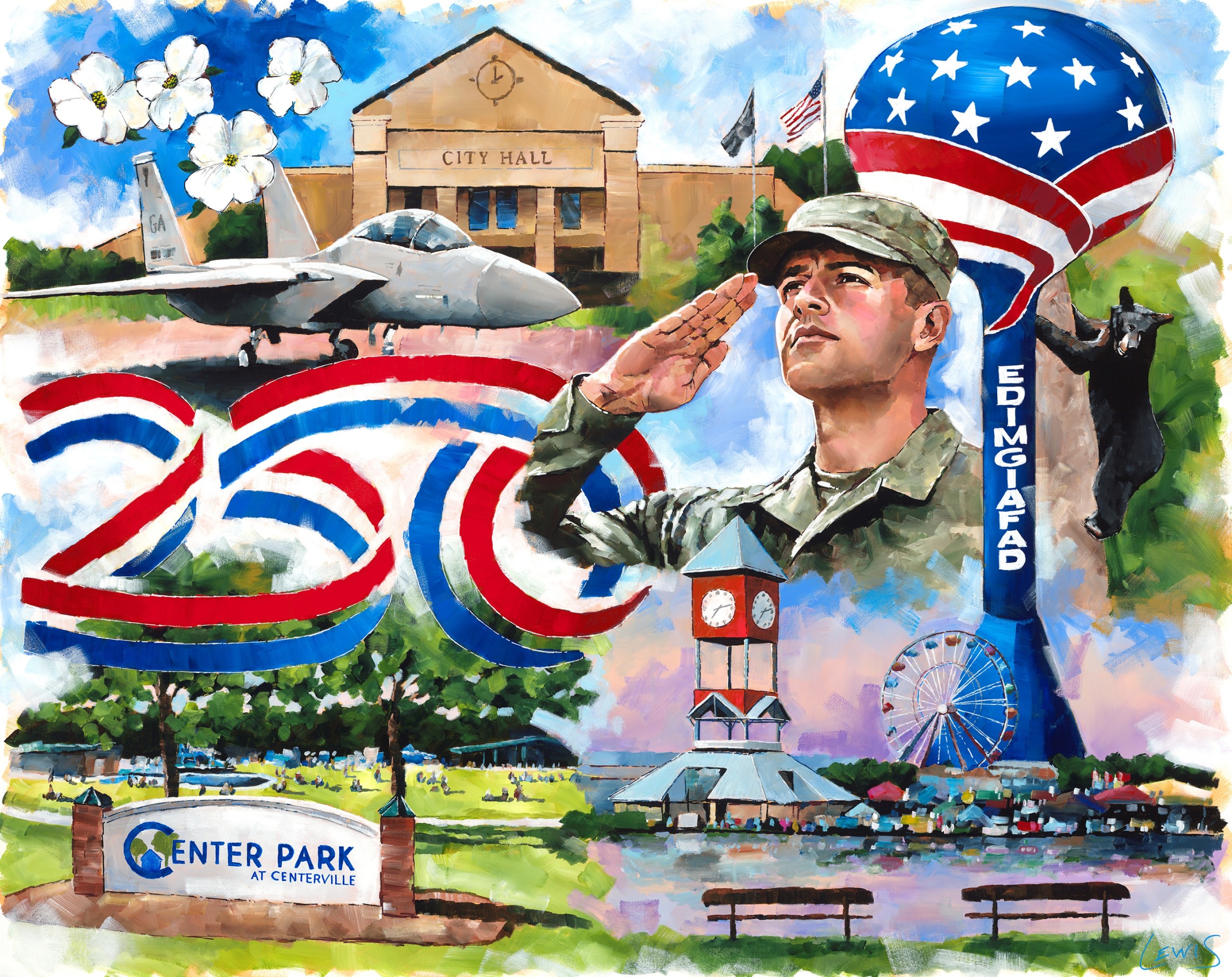 Here's a look at Houston County's America 250th painting